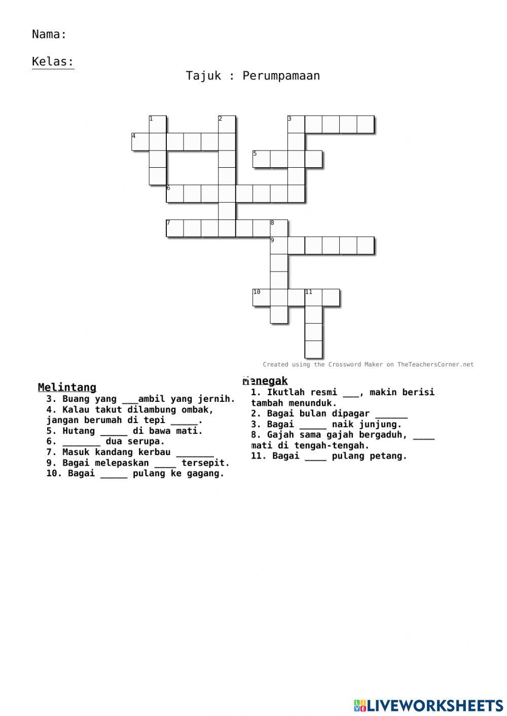 Perumpamaan interactive exercise | Live Worksheets