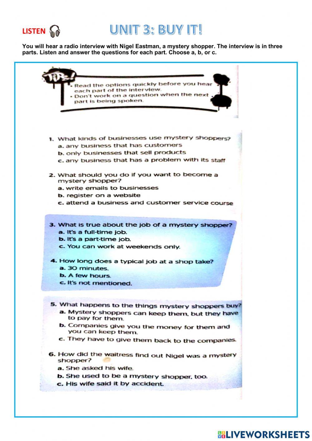 1152737 | Form 4 - unit 3 (listening) | NOOR HASWATI