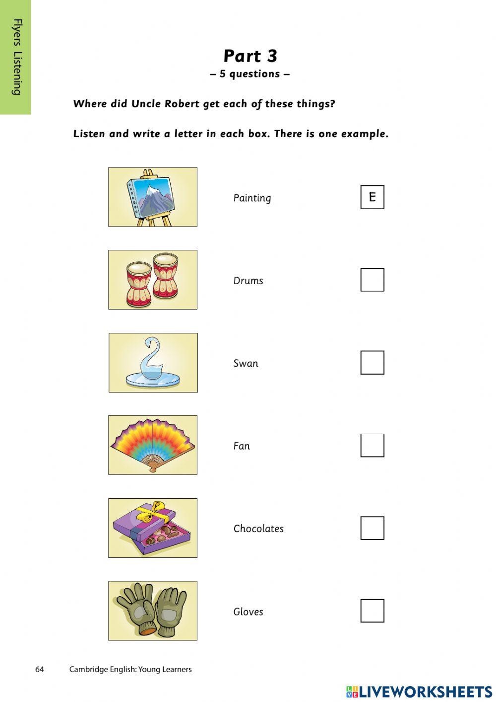 Flyers - young-learners-sample-papers-2018-vol1 online exercise for ...