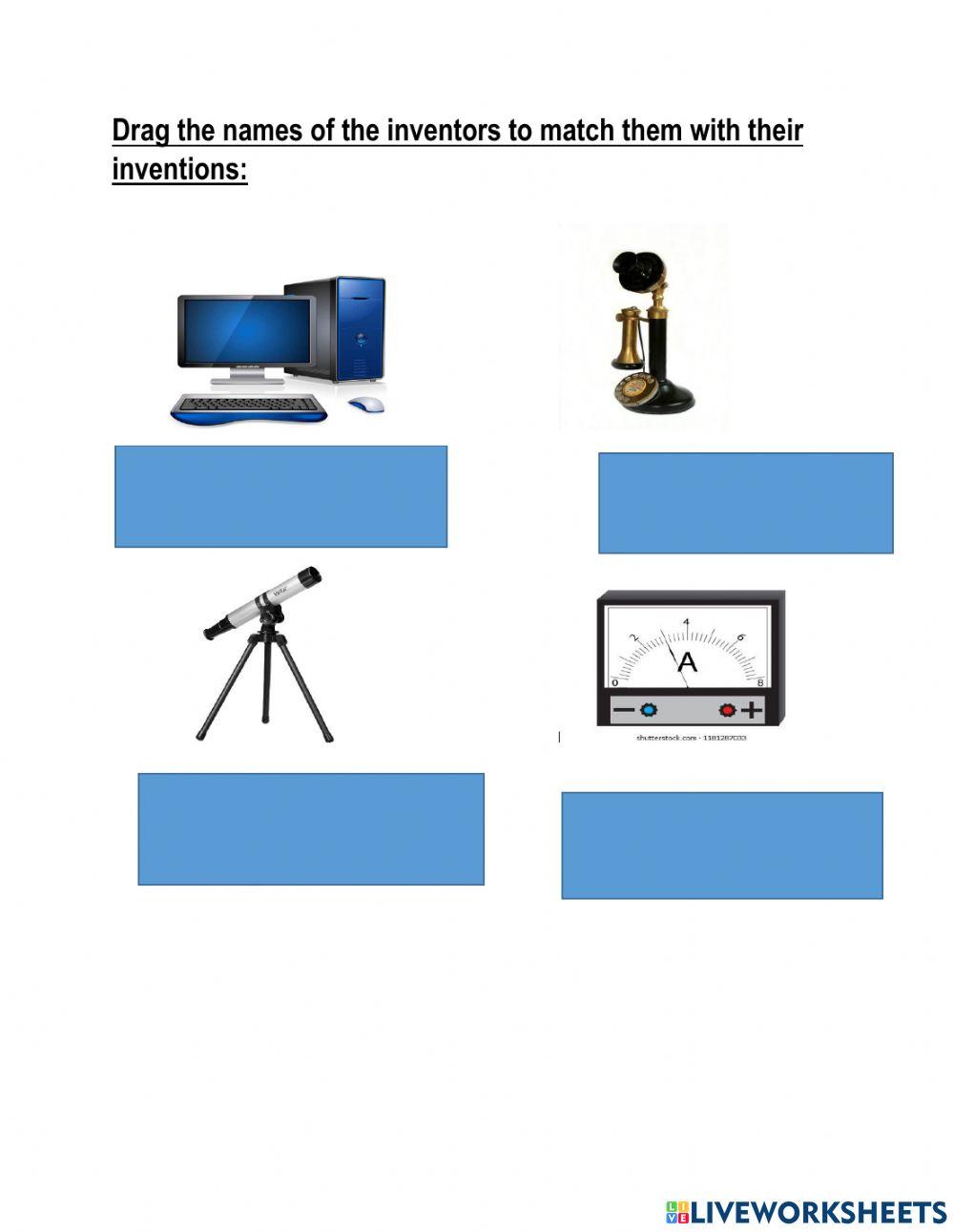 1153075 | Inventions | manjeet kaur | LiveWorksheets