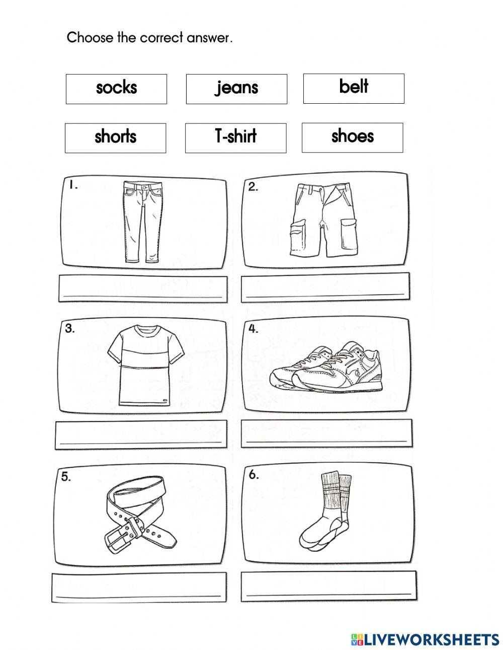 Get dressed! free online exercise | Live Worksheets