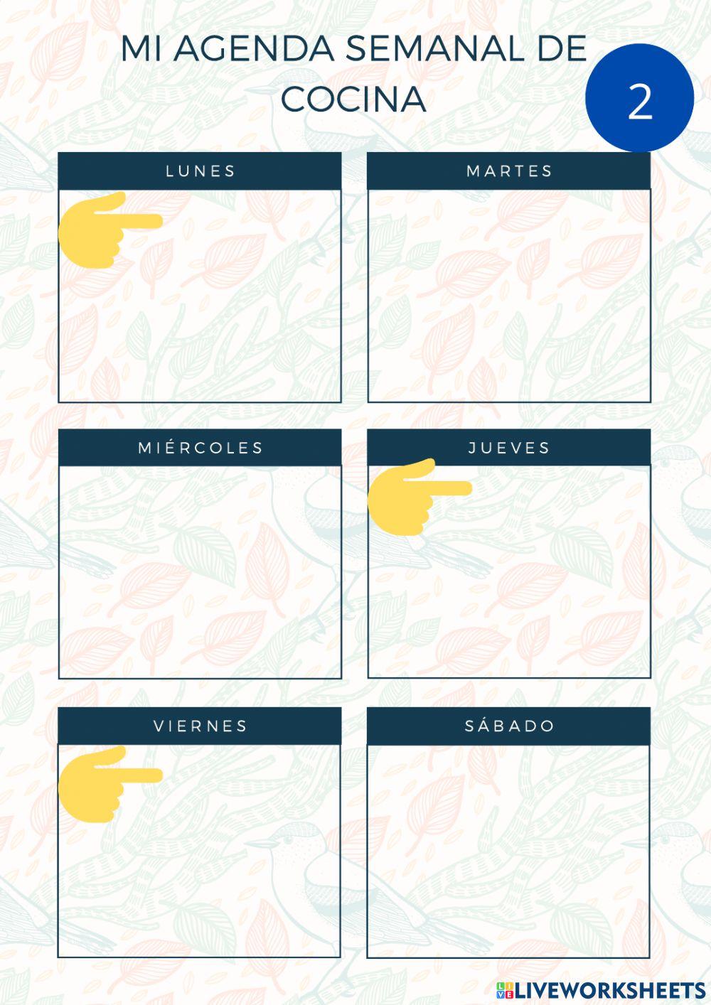 Agenda activity for 1 | Live Worksheets