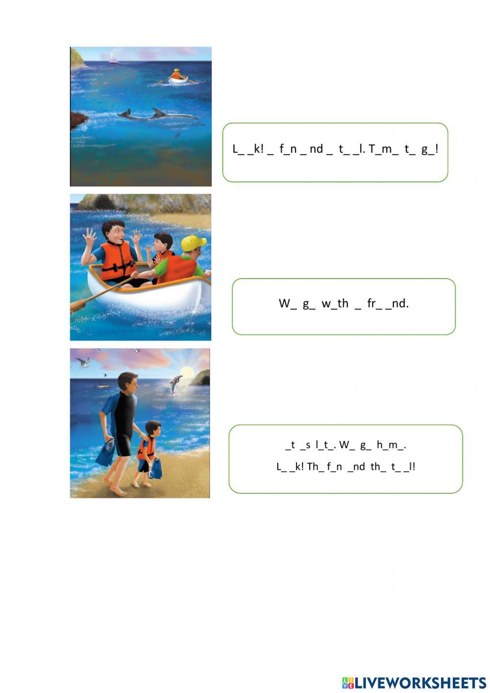 At the Bay Reader worksheet | Live Worksheets