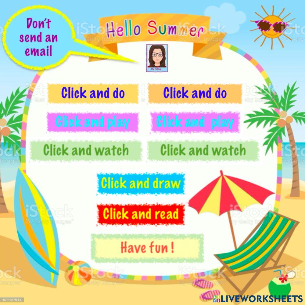 Summer Worksheet interactive worksheet | Live Worksheets