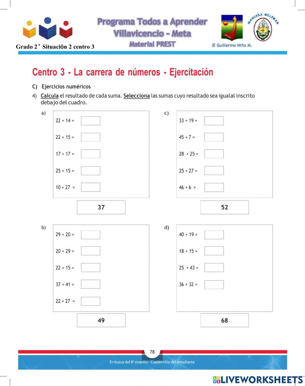 G2-s2-c3-p78 worksheet | Live Worksheets