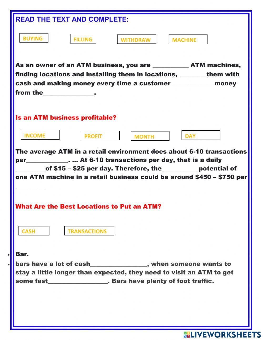 Business online pdf activity | Live Worksheets