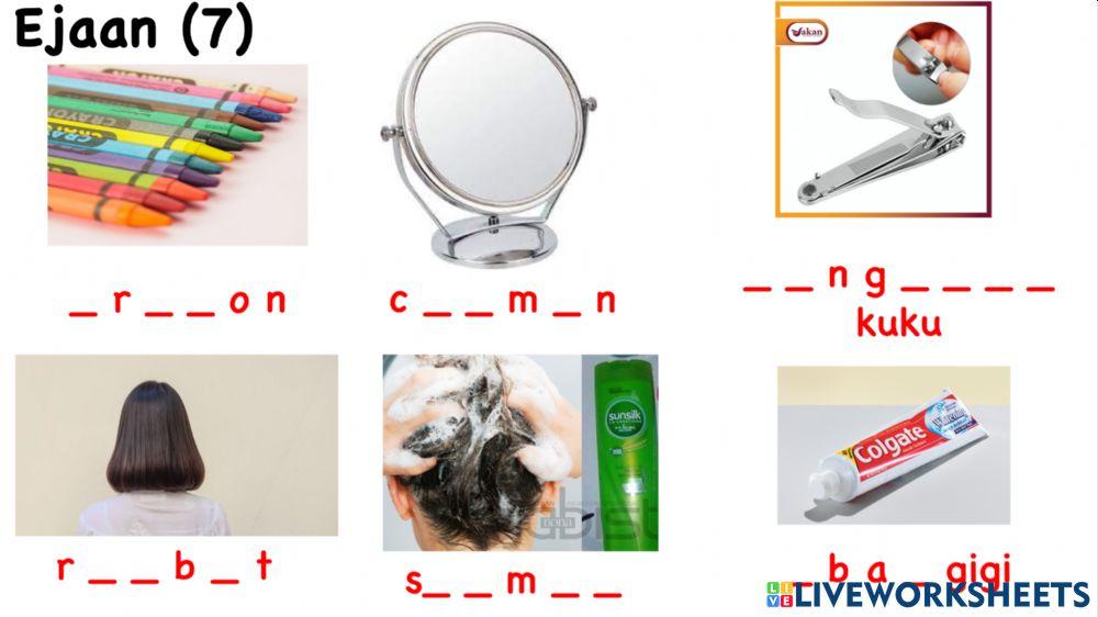 Ejaan 7 worksheet | Live Worksheets