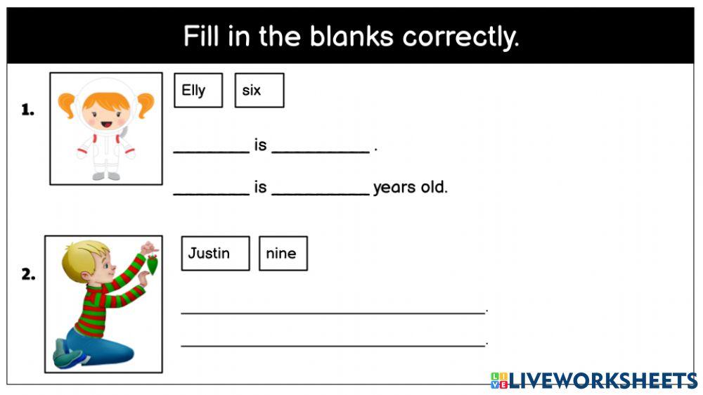 English online exercise for Year 1 | Live Worksheets