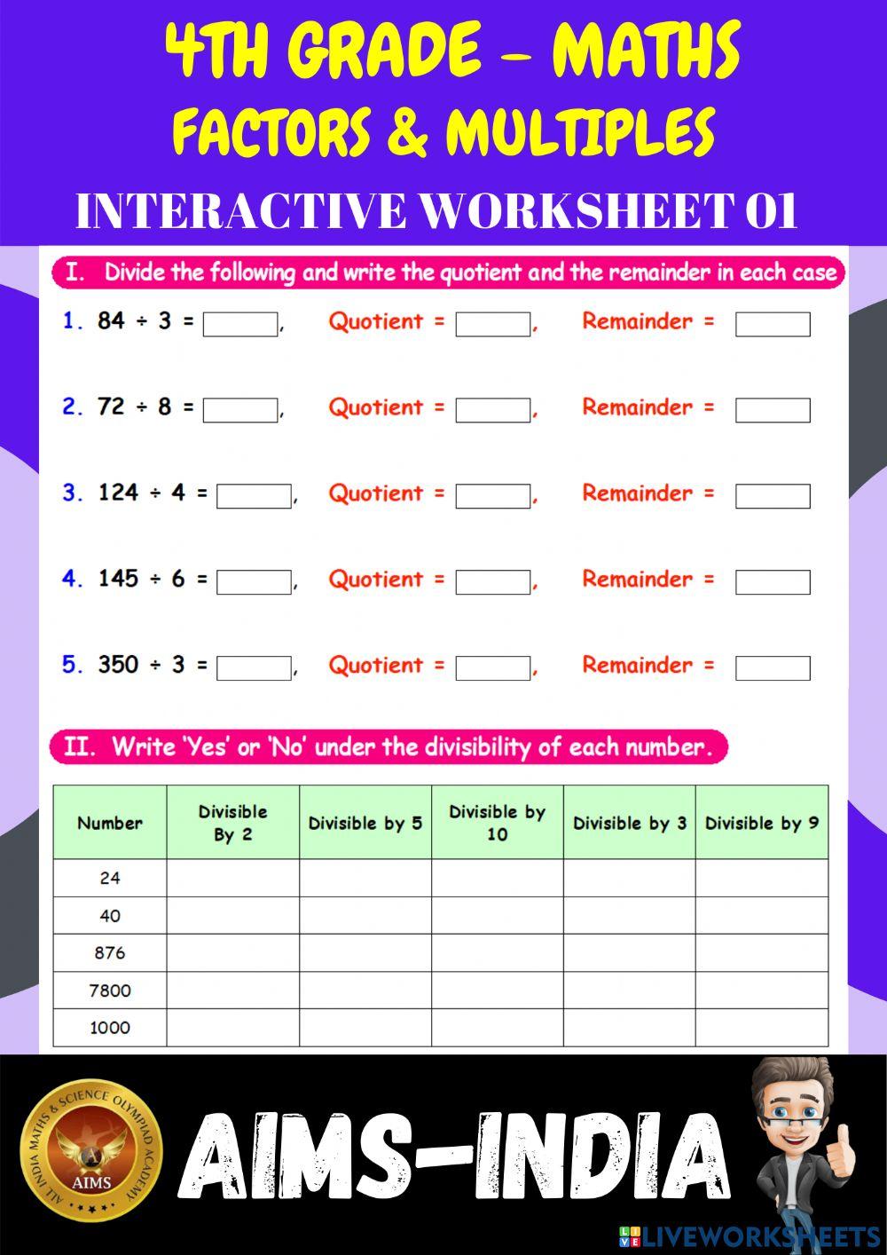 5th-maths-ps06- Hcf And Lcm Ch 05 Worksheet Live Worksheets, 41% OFF 5th-maths-ps06- Hcf And Lcm Ch 05 Worksheet Live Worksheets, 41% OFF