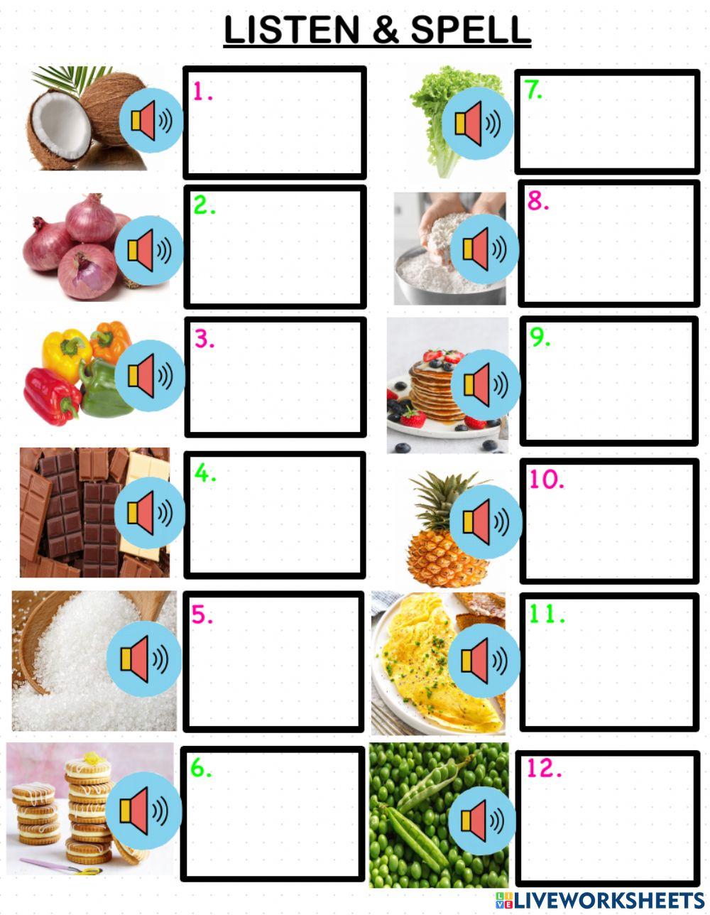 Food, please! | Live Worksheets