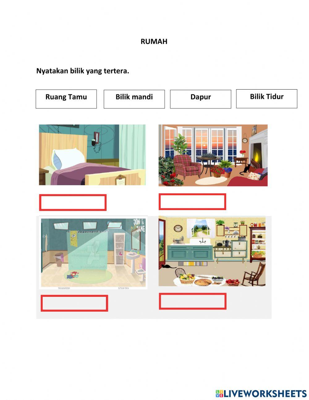 Rumah 2 worksheet | Live Worksheets