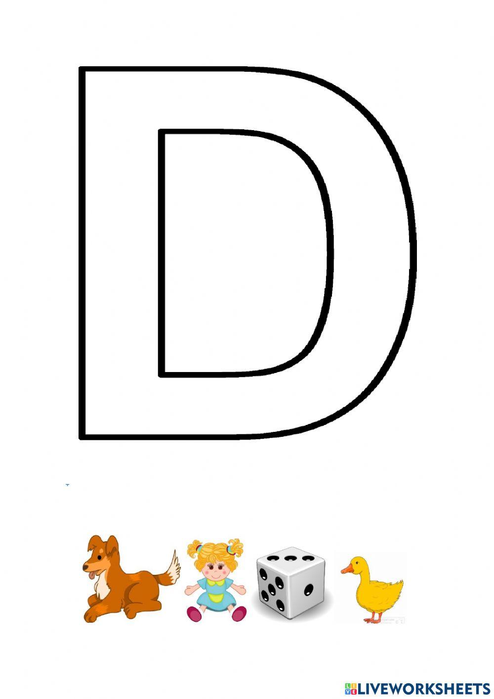 LetterD online exercise for | Live Worksheets