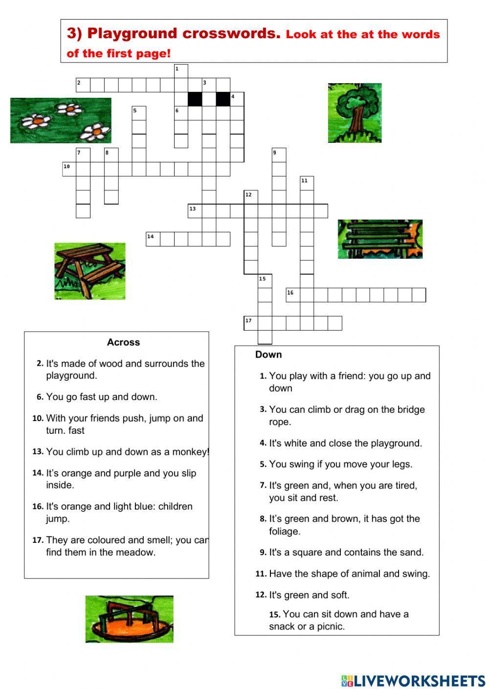 At the playground online pdf activity for Primary school | Live Worksheets