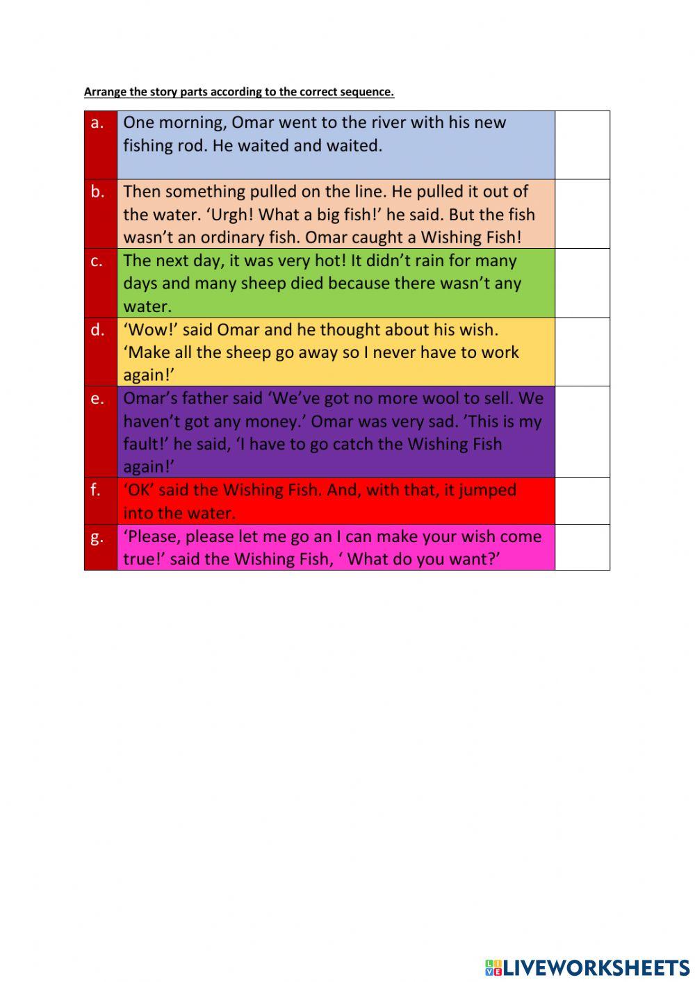 Omar's day worksheet | Live Worksheets