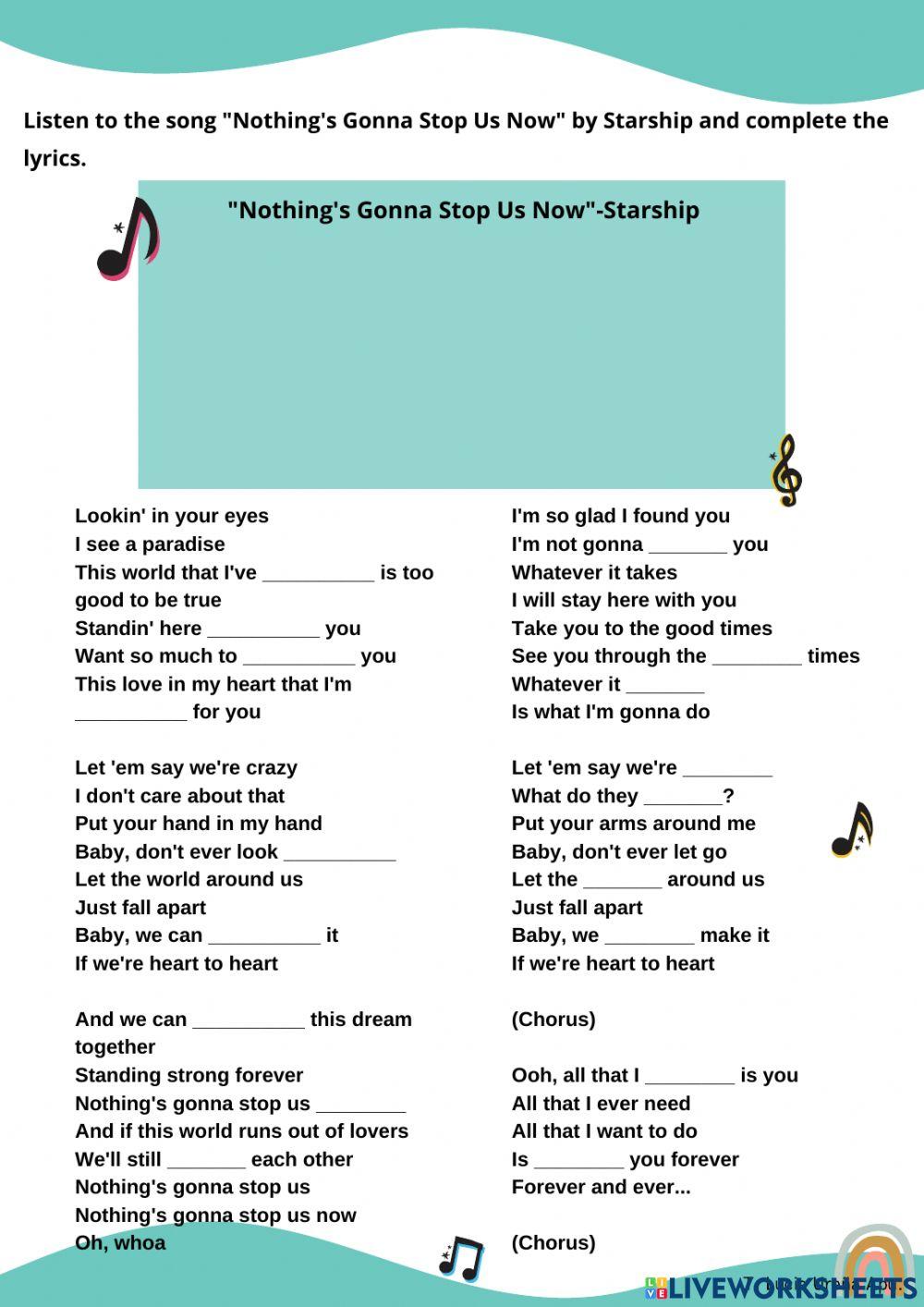 Listening Songs 5091562 | Lucia | Live Worksheets