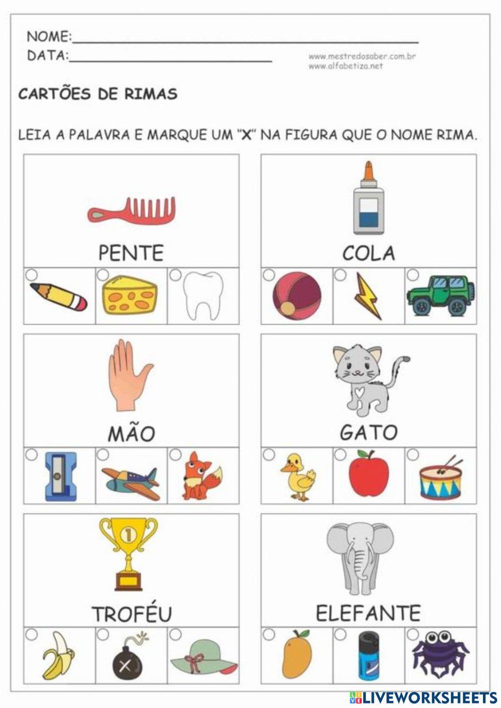 Rimas 1156053 | Micheline Chaves | Live Worksheets