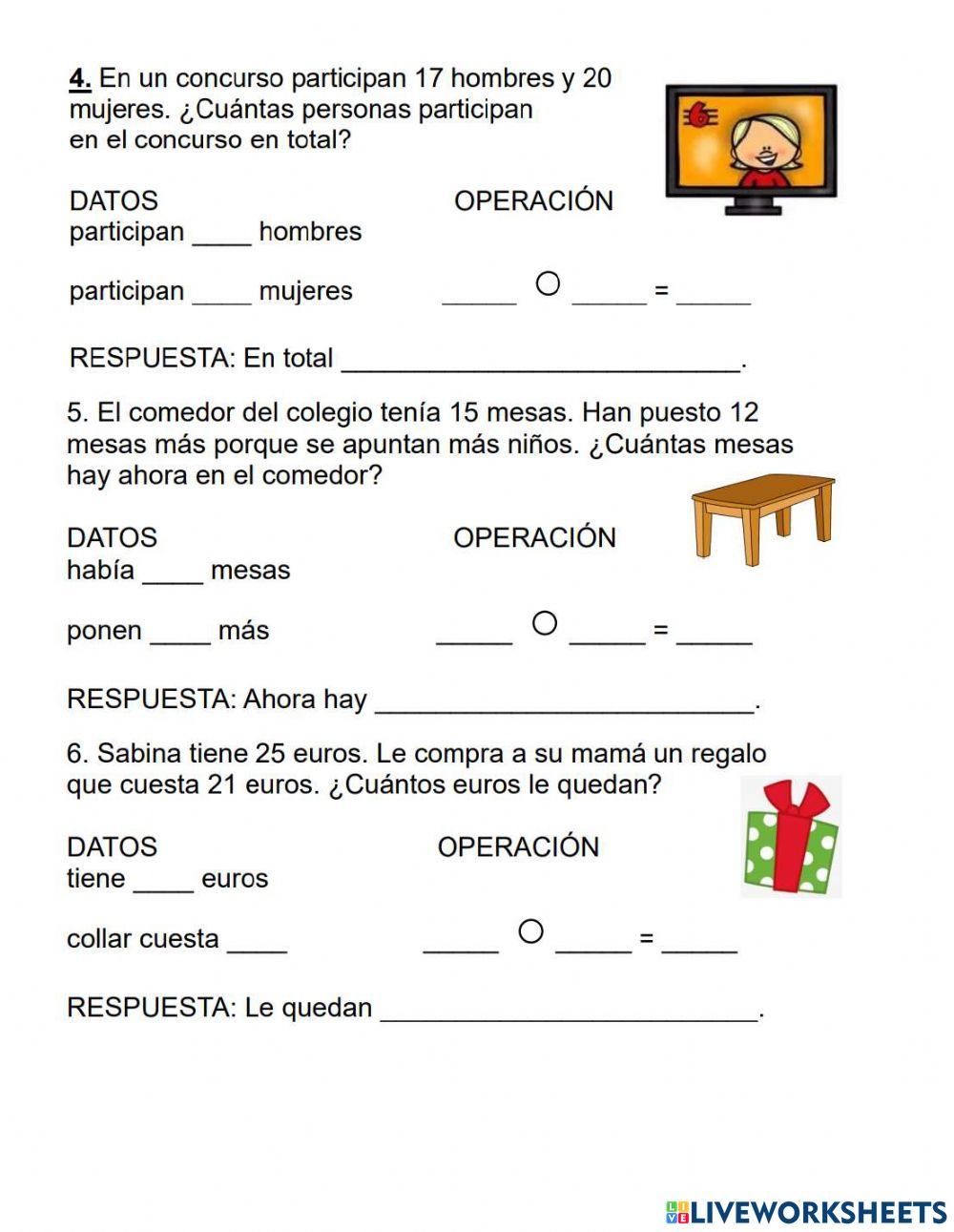 Activity problems solving worksheet | Live Worksheets