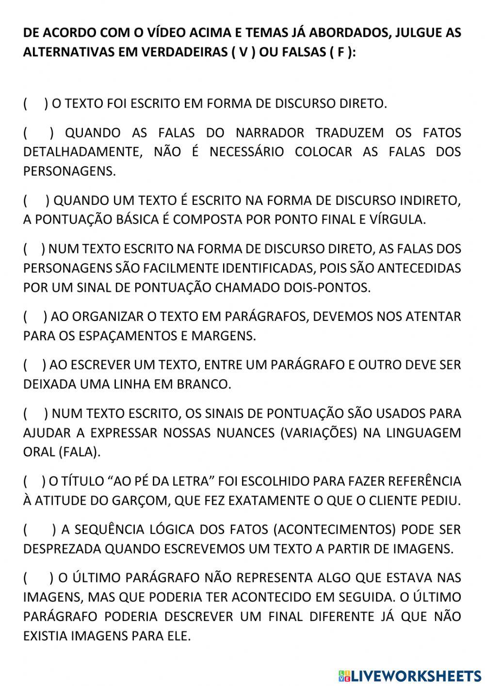 1158018 | Estruturando o texto Ao pé da letra | Luciana