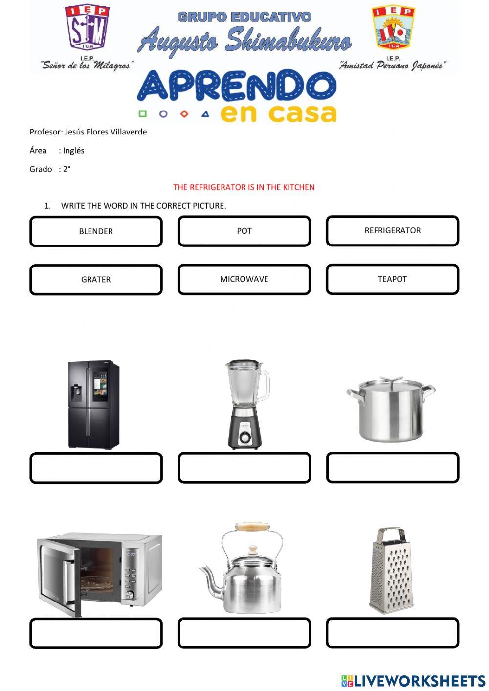 2do The refrigerator is in the kitchen (primaria) online exercise for ...