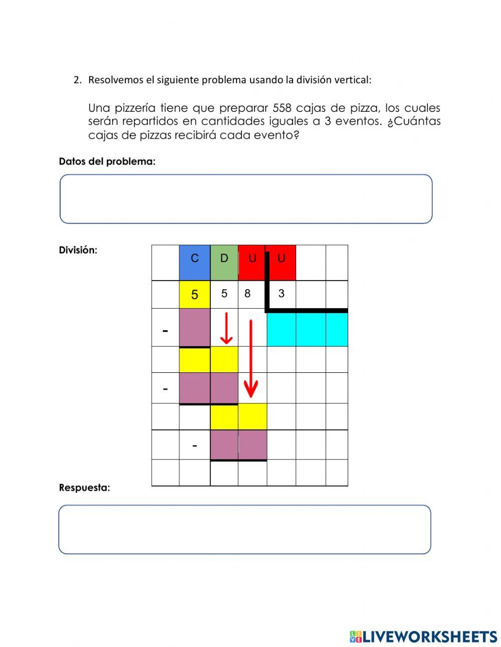 Division vertic… | Free Interactive Worksheets | 1157887