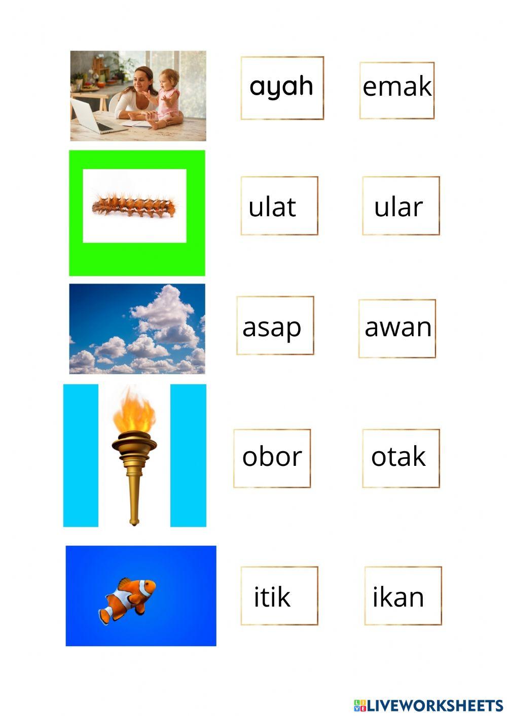Prasekolah online worksheet for preschool | Live Worksheets