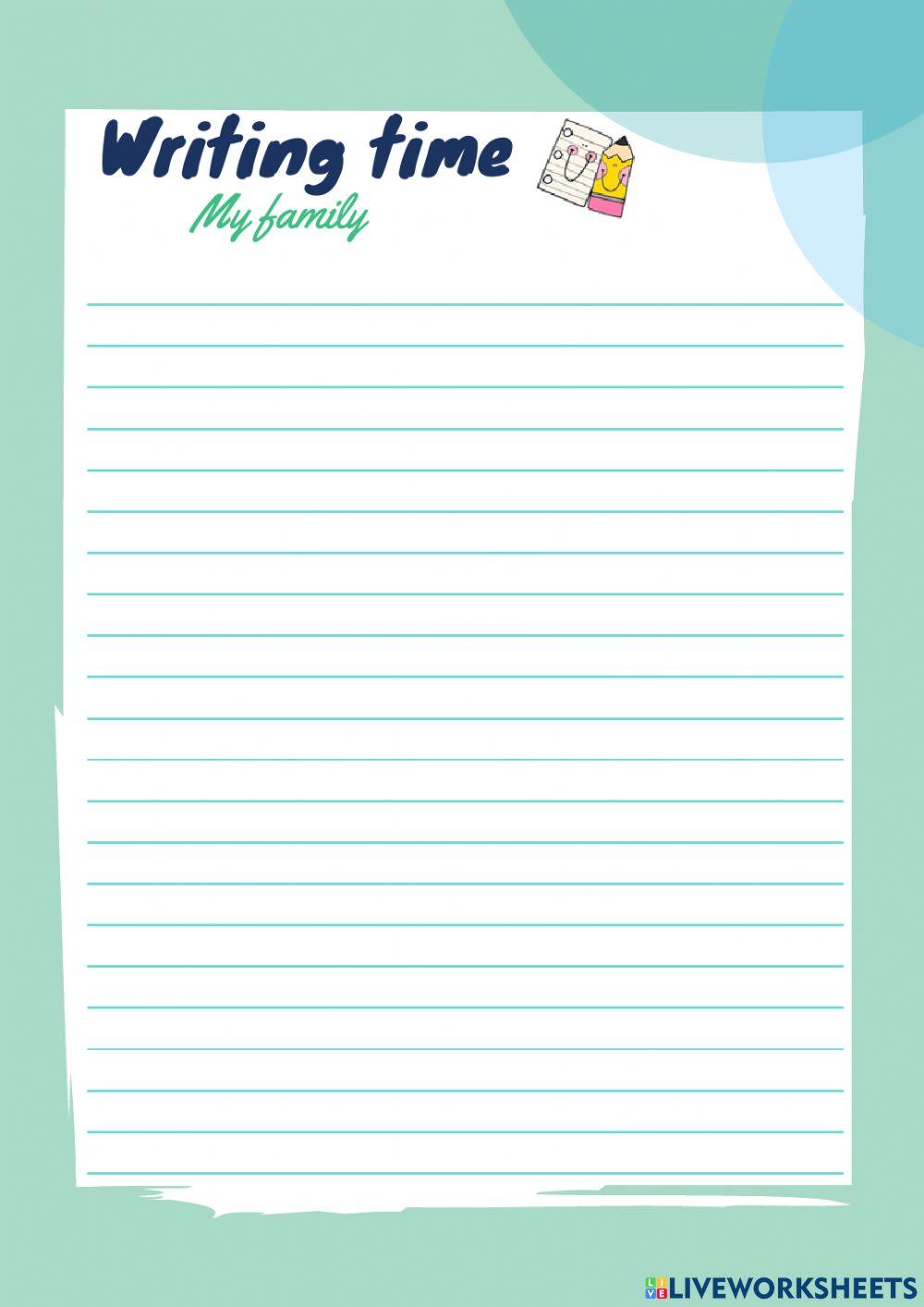 Writing activity online exercise for Fourth graders | Live Worksheets