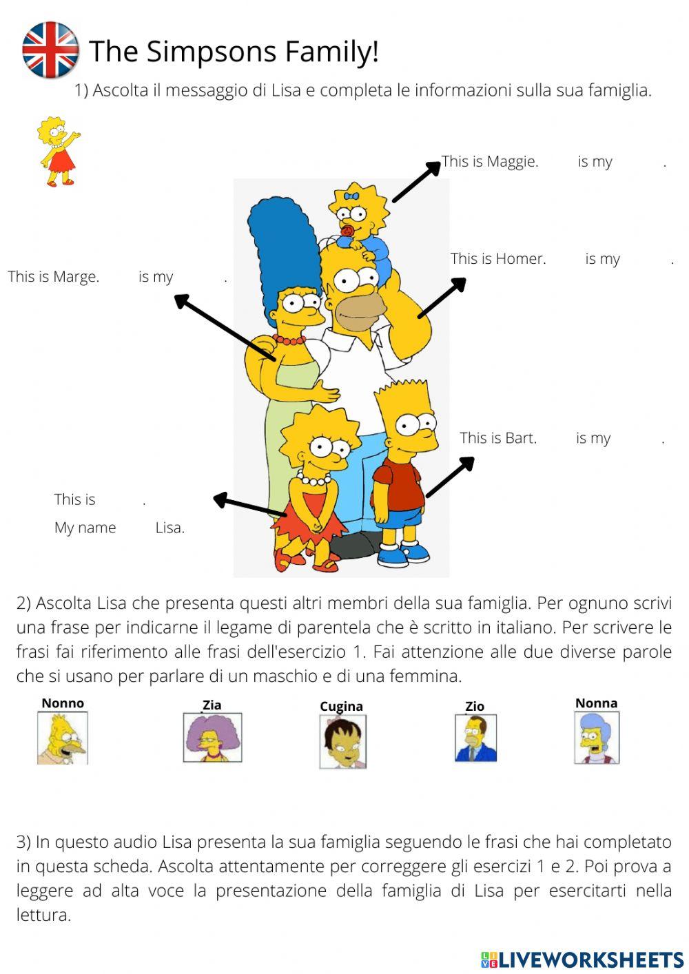 The Simpsons | Free Interactive Worksheets | 1158359