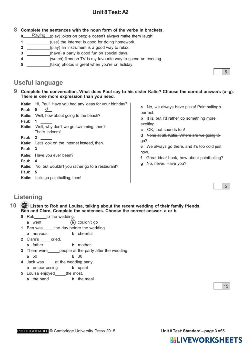UNIT 8 FINAL TE… | Free Interactive Worksheets | 6658711