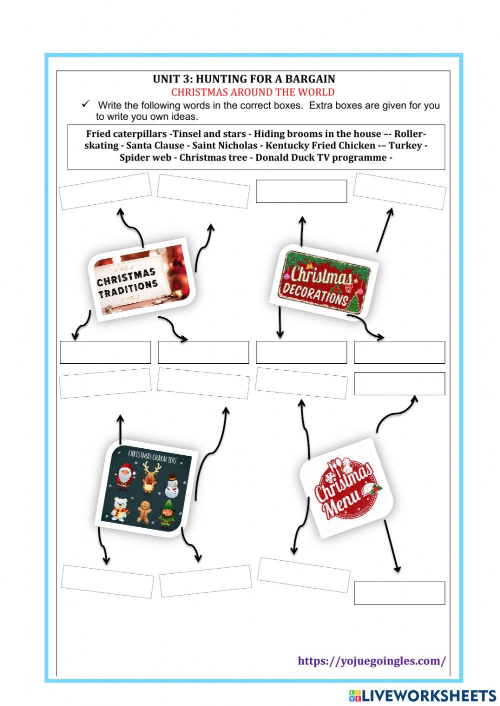 Christmast around the world worksheet | Live Worksheets