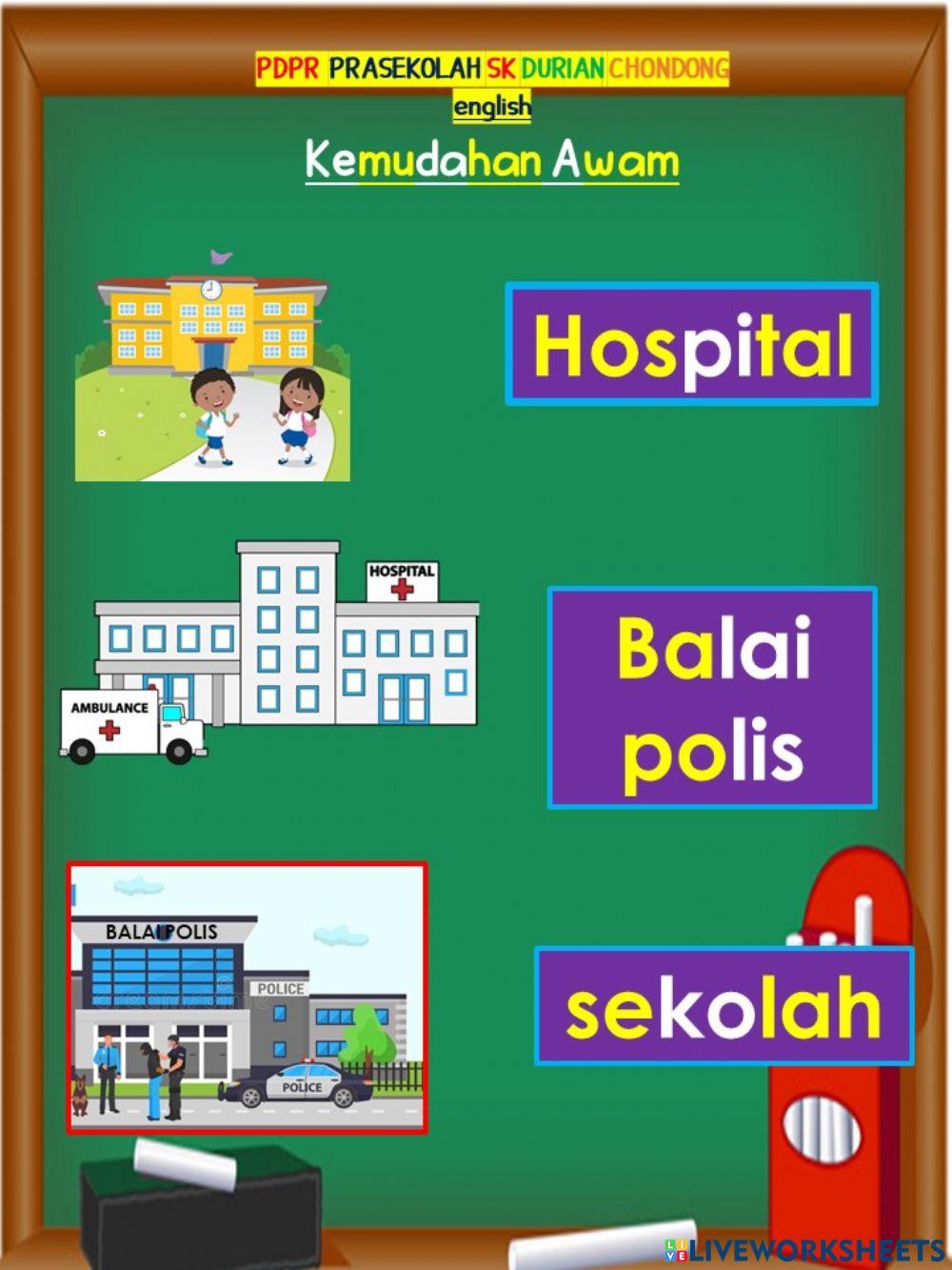 Kemudahan awam free worksheet | Live Worksheets