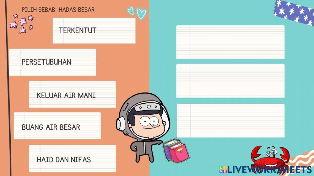 Sebab hadas besar worksheet | Live Worksheets