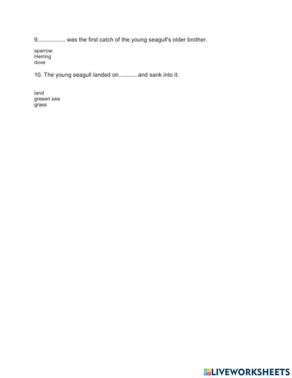 1. His First Flight Worksheet online exercise for | Live Worksheets