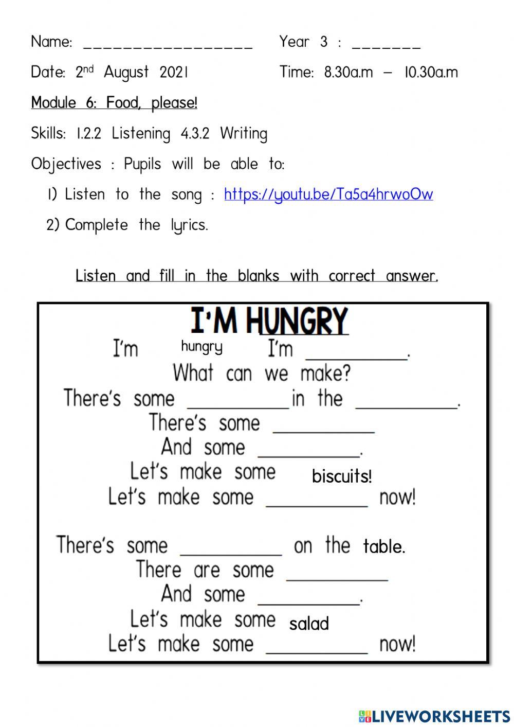 year 3 unit 6 p… | Free Interactive Worksheets | 3255362