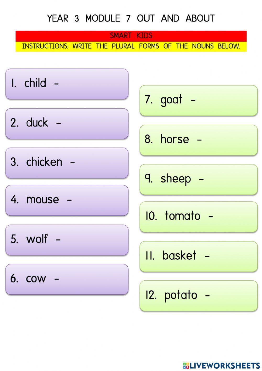 Year 3 module 6… | Free Interactive Worksheets | 1218552