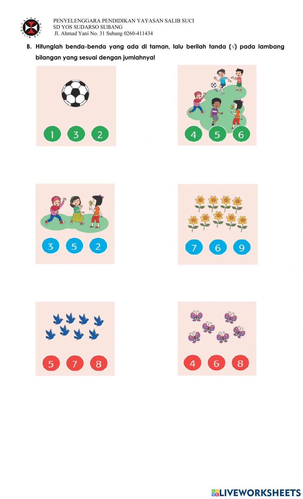 Menghitung Juml… | Free Interactive Worksheets | 1218891