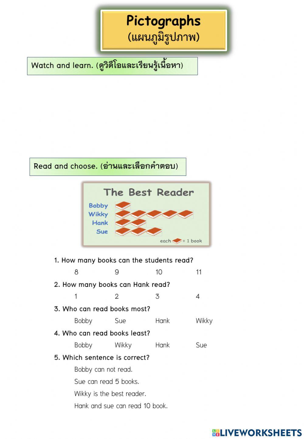 Types of Exercise and Pictographs interactive worksheet | Live Worksheets Types of Exercise and Pictographs interactive worksheet | Live Worksheets