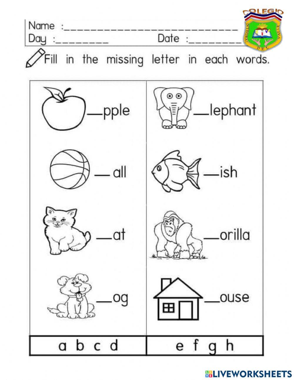 Worksheet lette… | Free Interactive Worksheets | 1247498