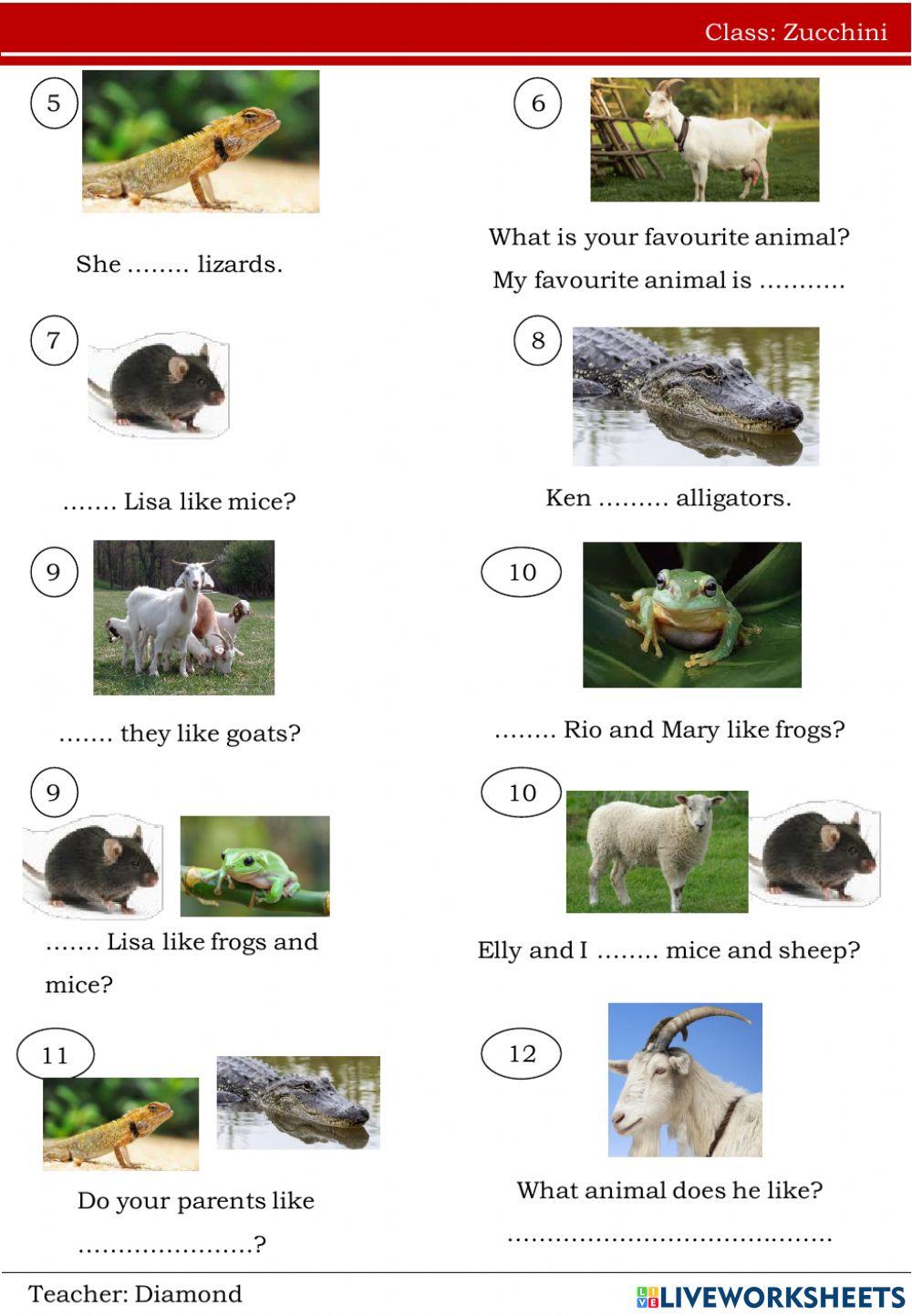 1248016 | Wild animals | dilysttt | LiveWorksheets