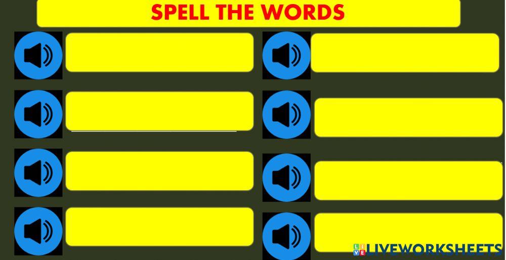 SPELLING UNIT 9 ( WEATHER ) online exercise for | Live Worksheets