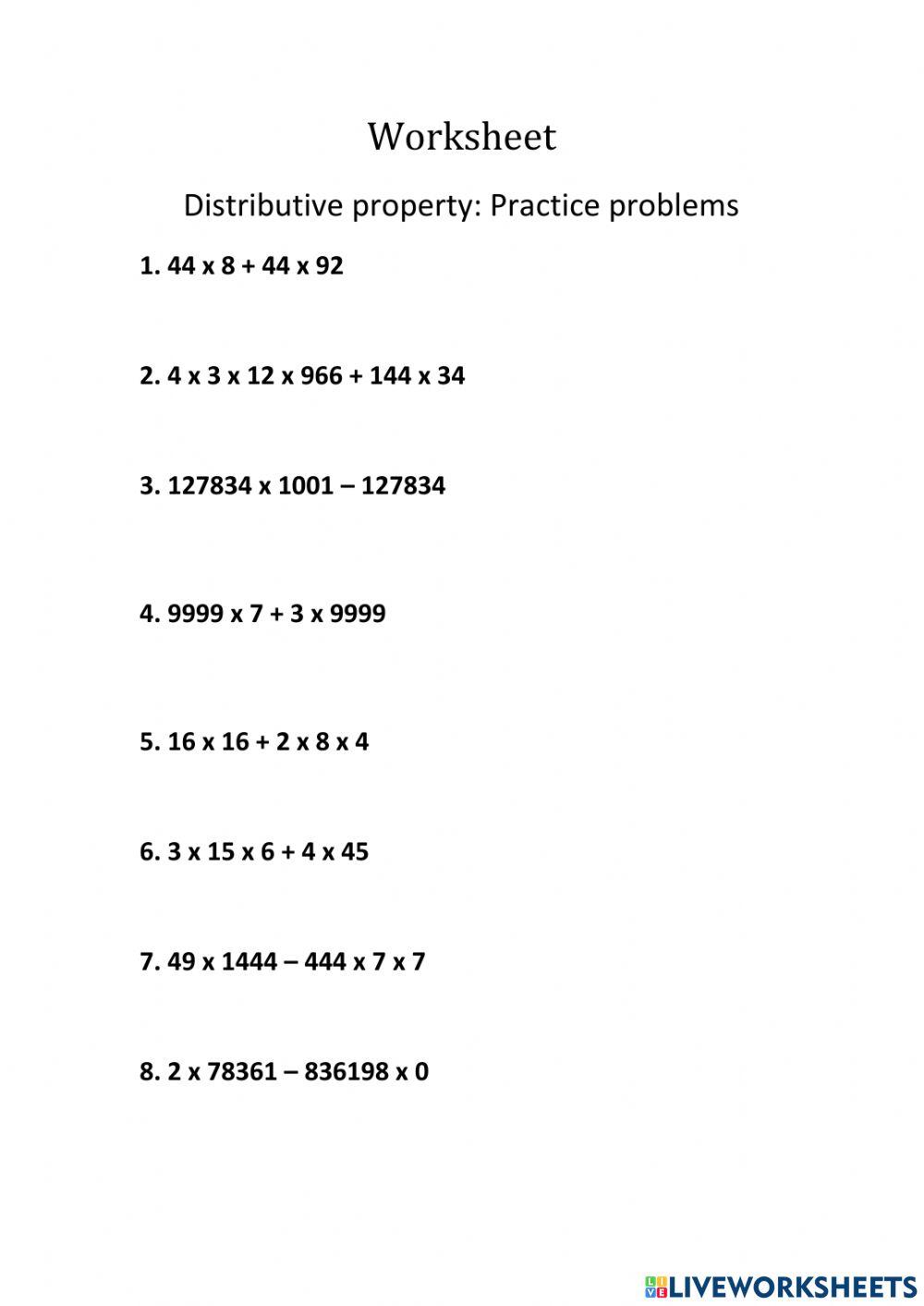 1248554 | Distributive Property Of Multiplication Over