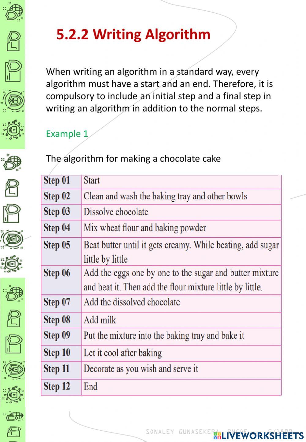 grade 6 Algorithm - Flow chart online exercise for | Live Worksheets