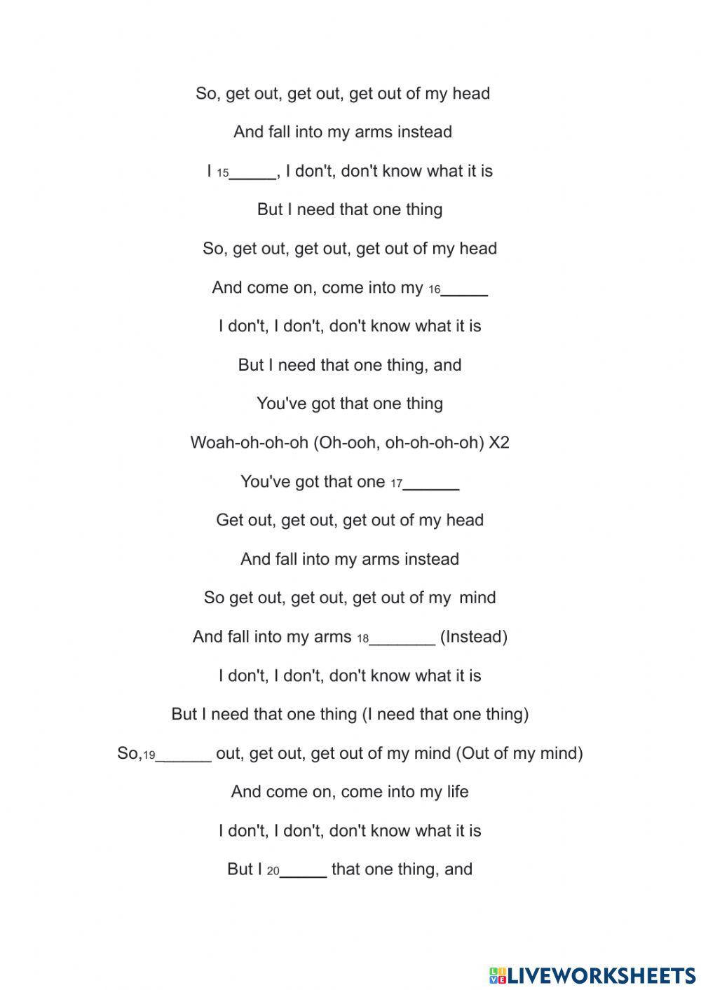 1249191 | One thing | caseysiethy | LiveWorksheets