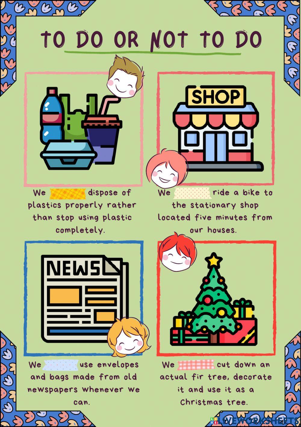 To do or not to do worksheet | Live Worksheets