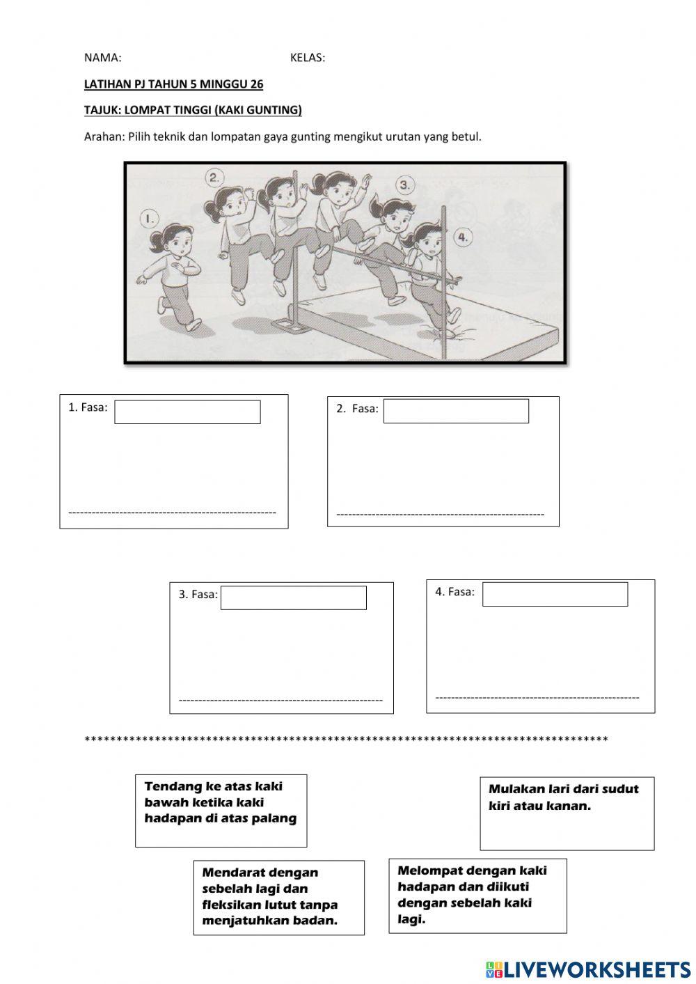 Kaki gunting interactive worksheet | Live Worksheets