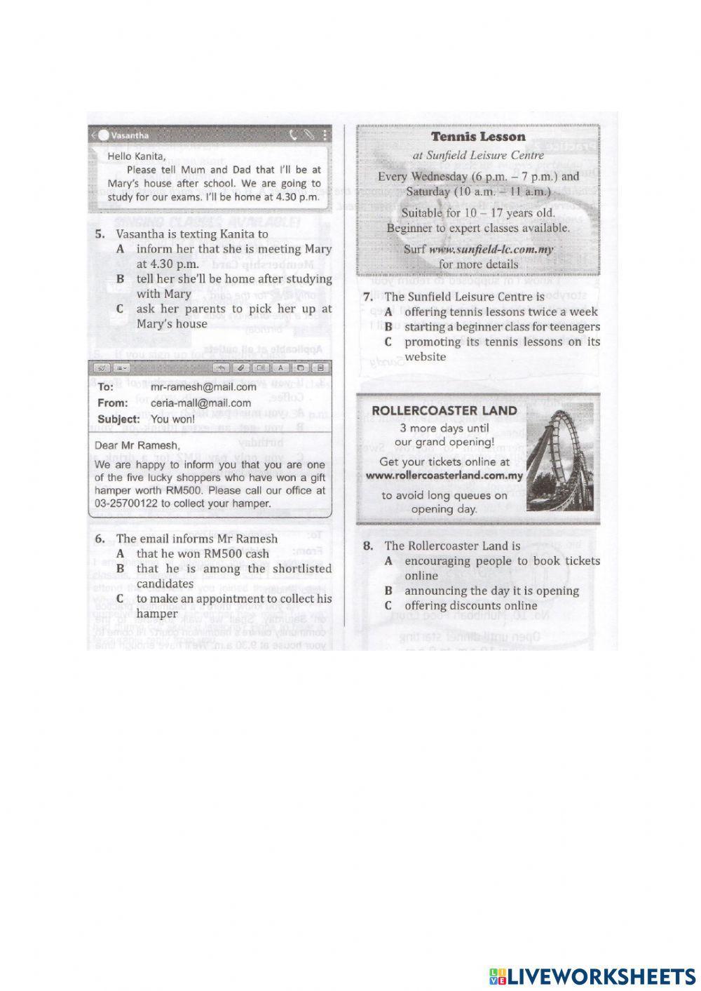 English Pt3 paper 1 Worksheet Live Worksheets english-pt3-paper-1-worksheet-live-worksheets