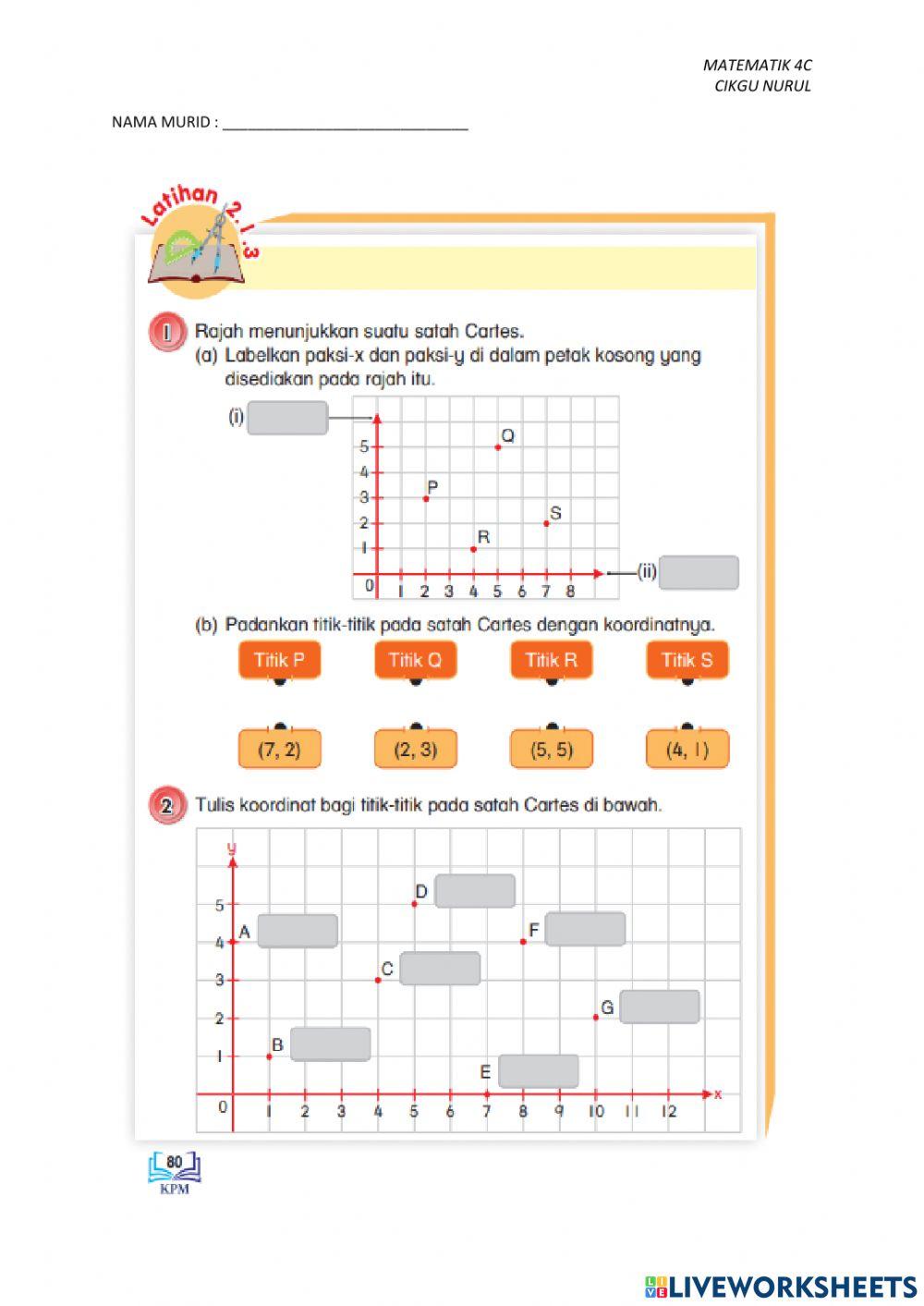 Matematik online exercise for KSSMPK | Live Worksheets