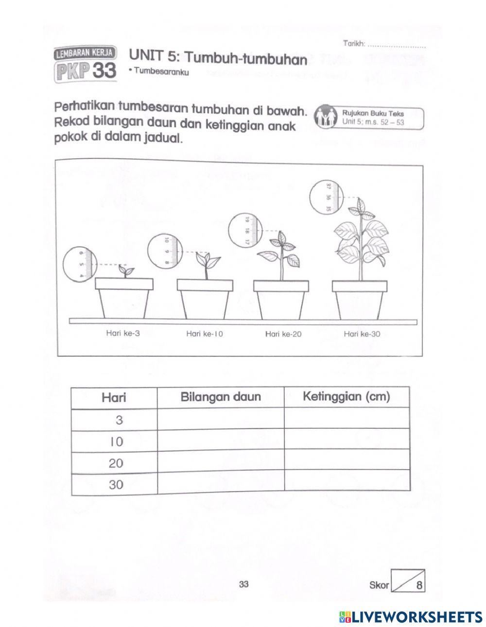 Sains Tahun 2 :… | Free Interactive Worksheets | 5122542