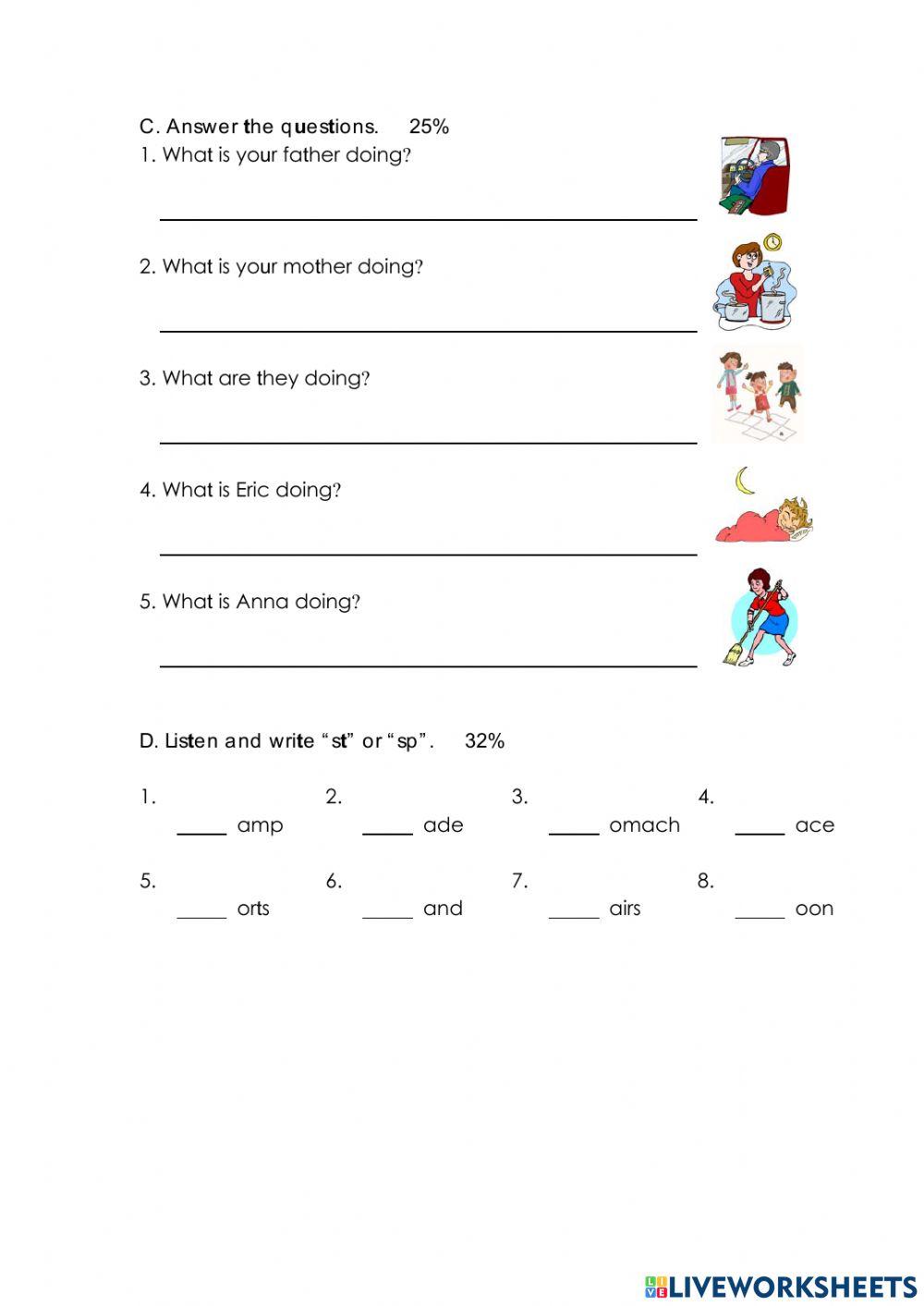 Test Unit 2 Fifth grade worksheet | Live Worksheets