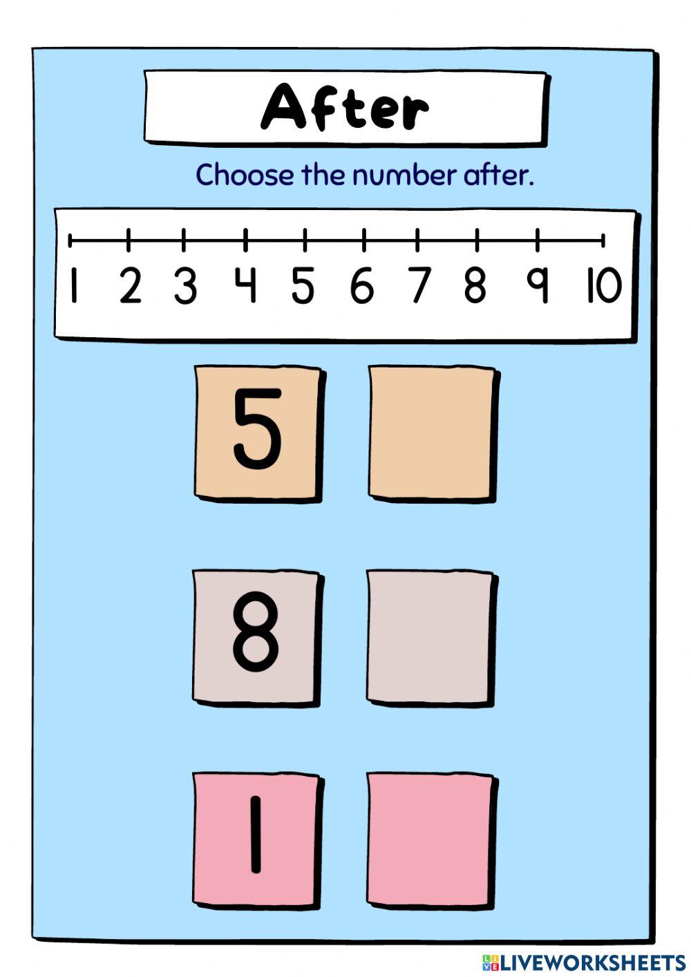 After 2 worksheet | Live Worksheets