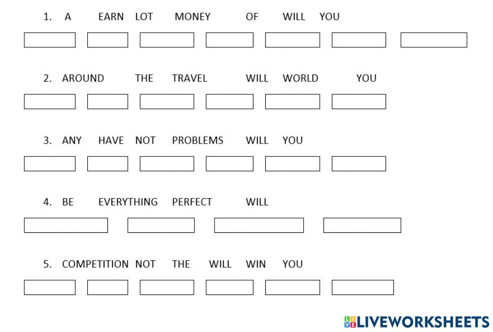 1250309 | Will future | ana castro | LiveWorksheets